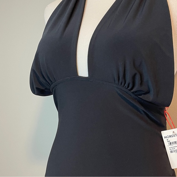 Oped Edit | Tops | Open Edit Wrap Neck Halter Bodysuit In Black Medium ...